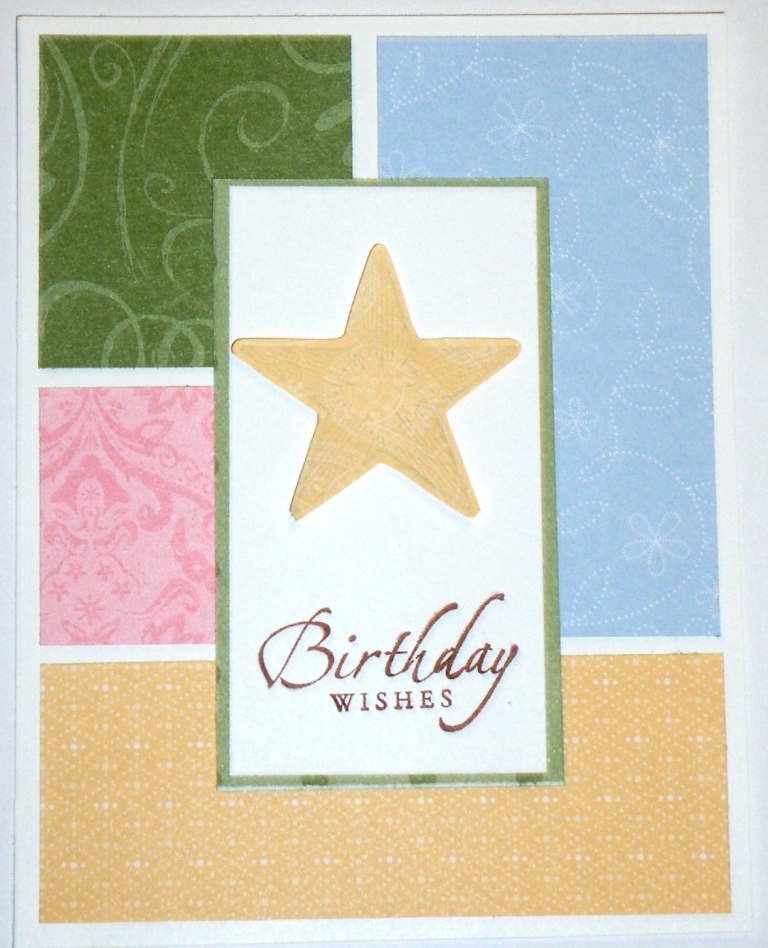 Color blocked Birthday Card – Northwest Stamper