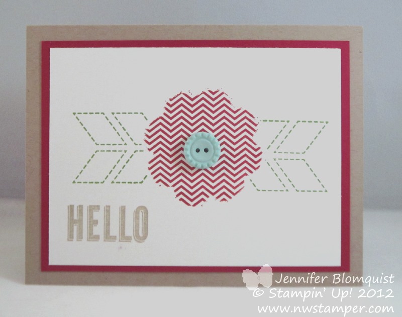 Cute and Quick Masking Card using Oh Hello – Northwest Stamper